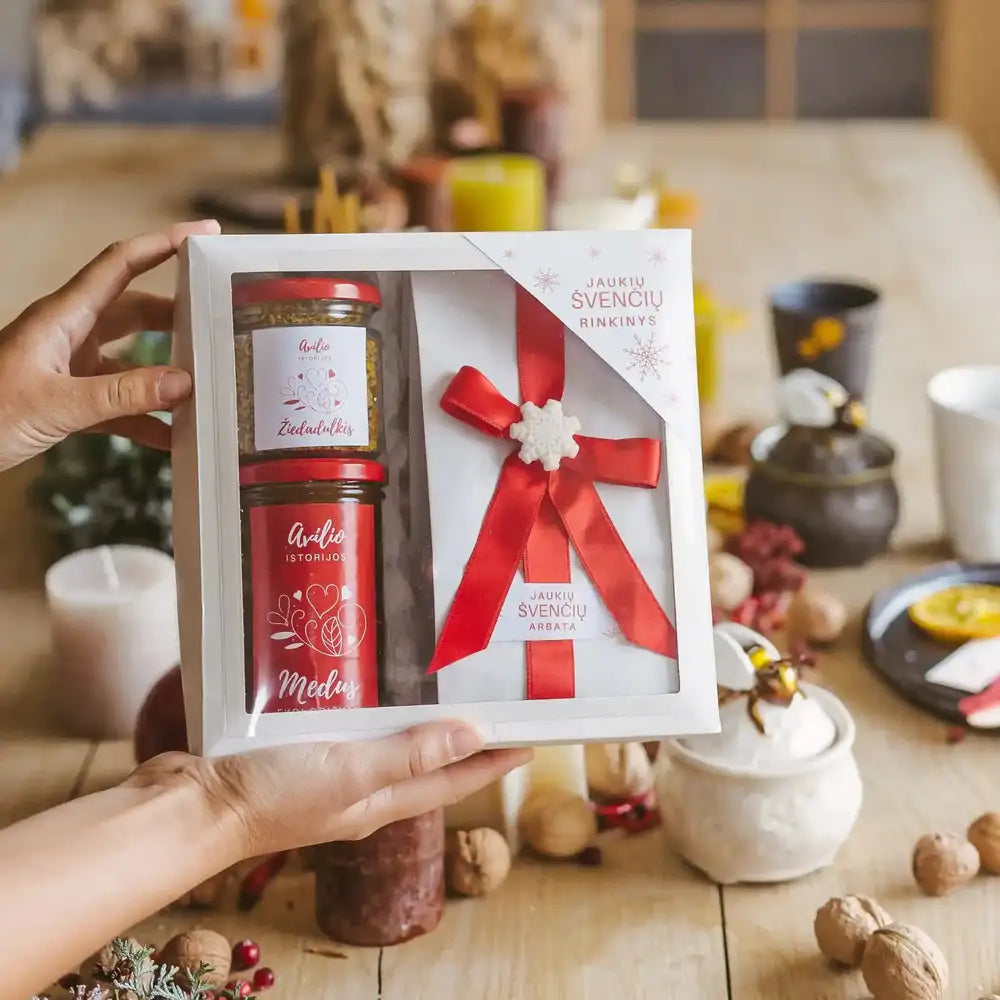Arbatos ir medaus rinkinys „Kalėdoms“